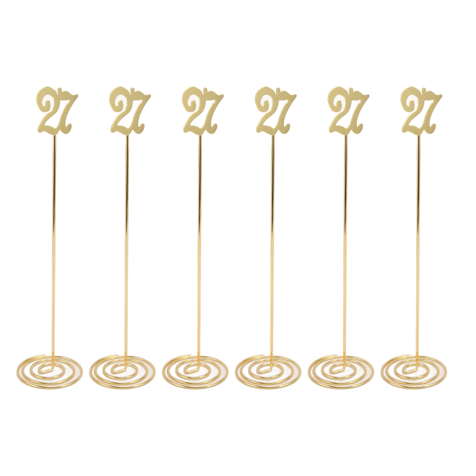 Rust-Proof Metal Table Numbers, 6-Pack Standing Desk Numbers with Base ...