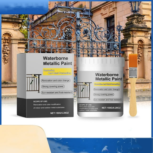 Rust Proof Paint *+Brush 1Pc Waterborne Metallic Paint； Paint；Outdoor ...