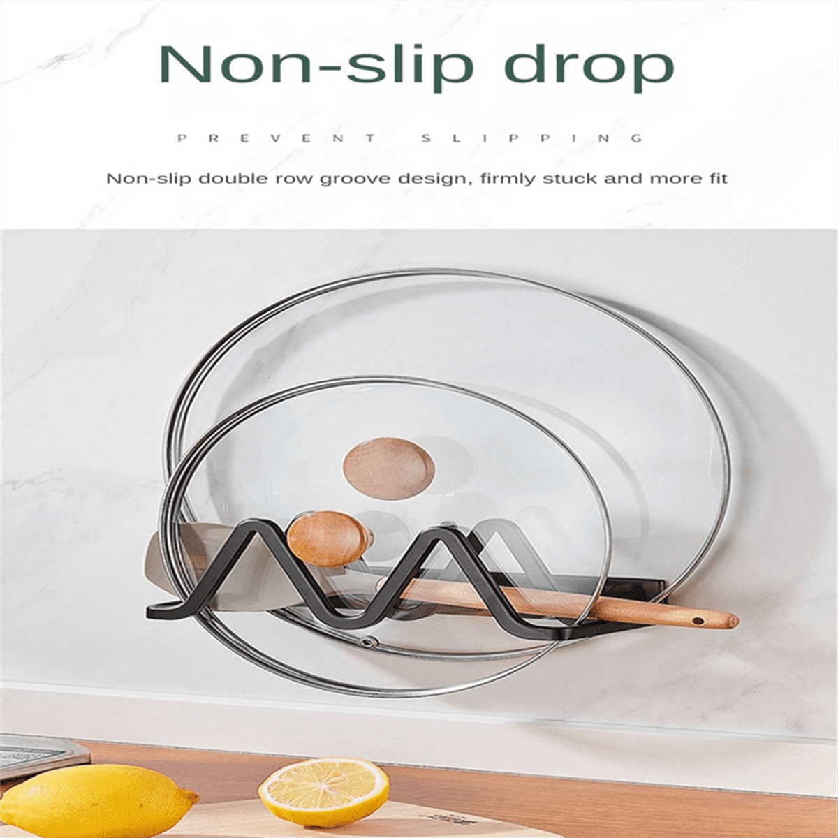 Rust-Proof Pot Cover Holder Wall Mount Plate Rack Strong Bearing ...