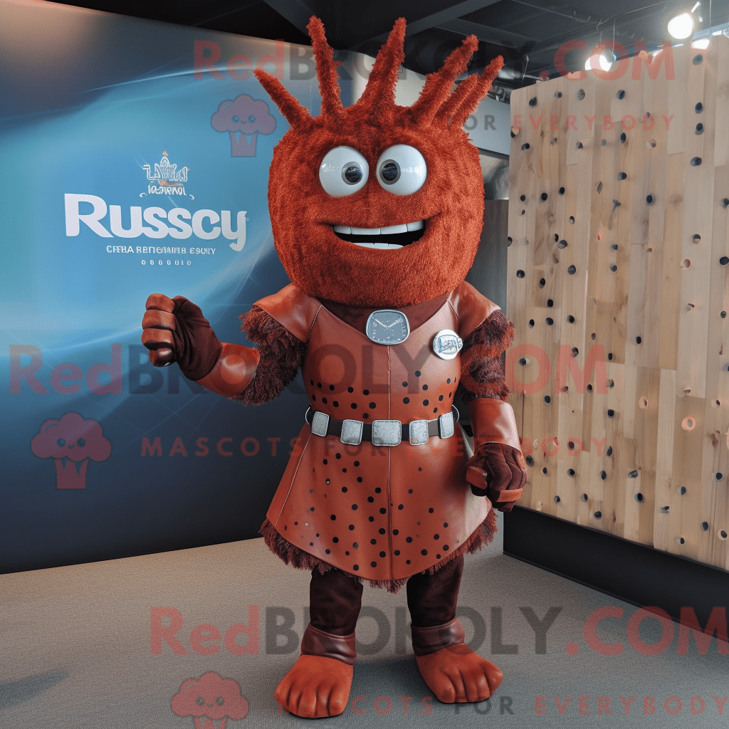 Rust Queen REDBROKOLY mascot costume character dressed with a Rash ...