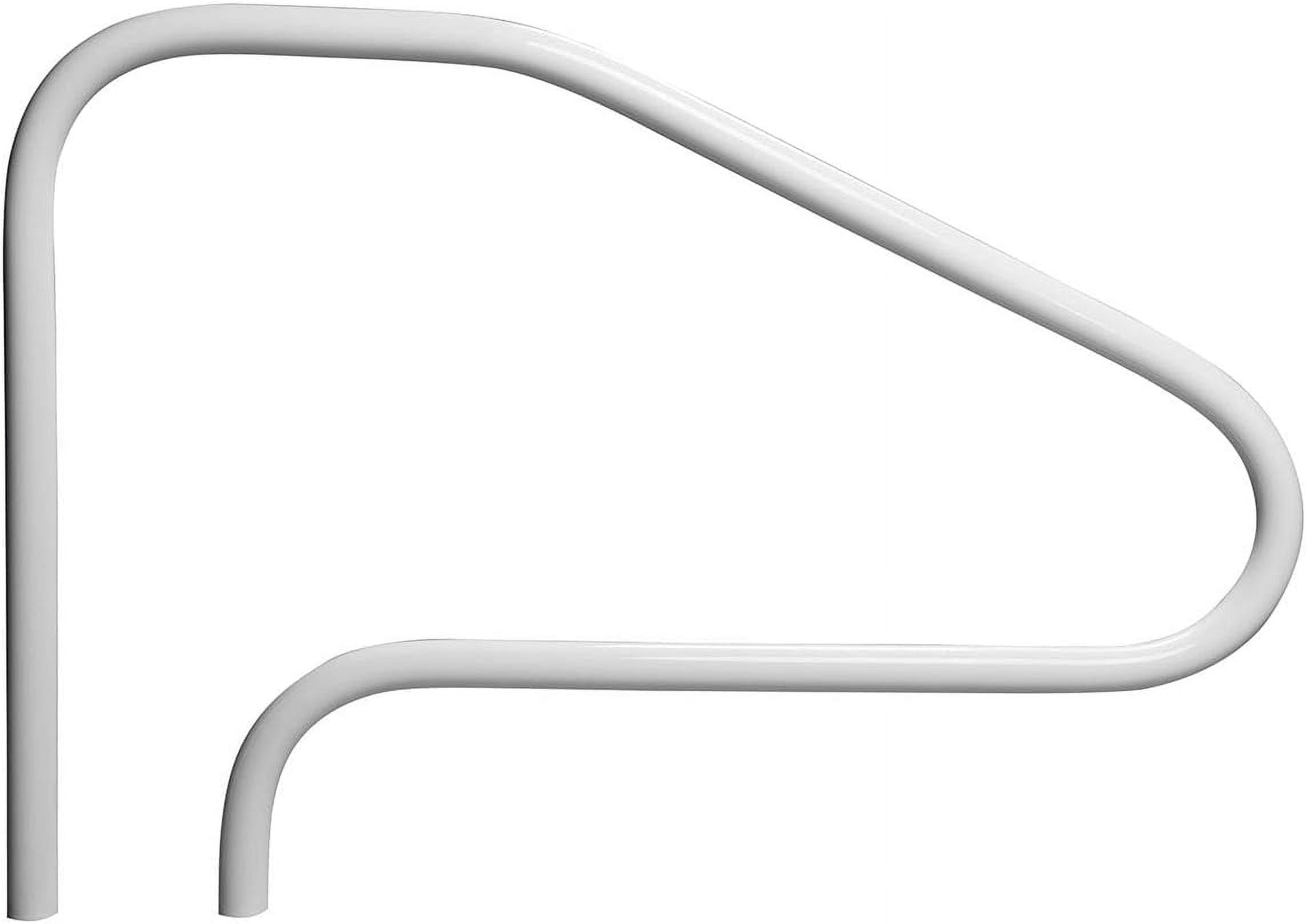 Rust RTD-448 White 4-Bend Return-to-Deck Swimming Pool Handrail - 32" H ...