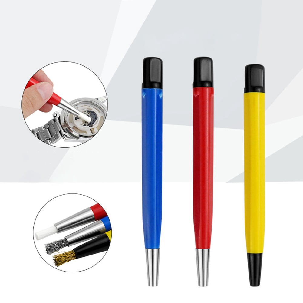 Rust Removal Brush Pen Glass Fiber Brass SteelNylon Brush Watch ...