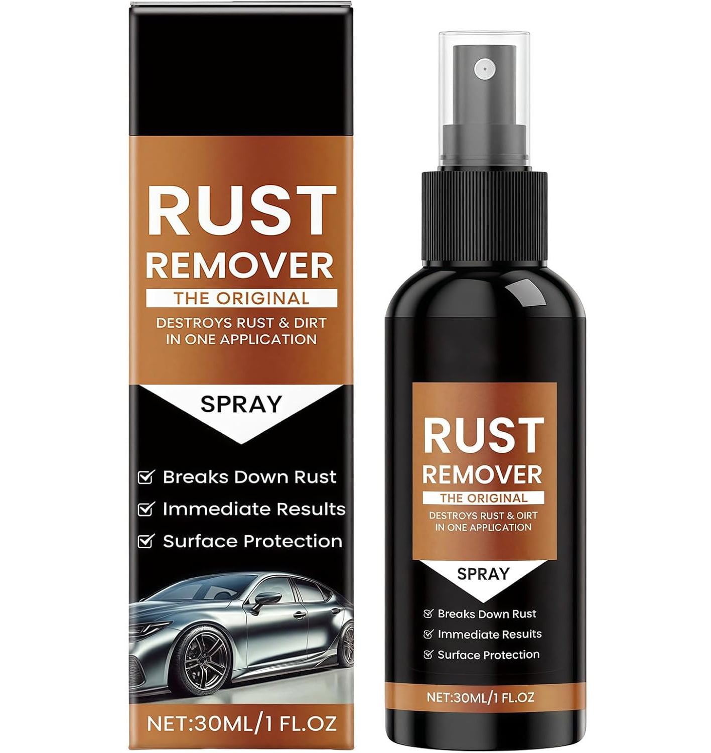 Rust Removal Spray,Car Iron Remover Spray,Heavy Duty Rust Dissolver for ...