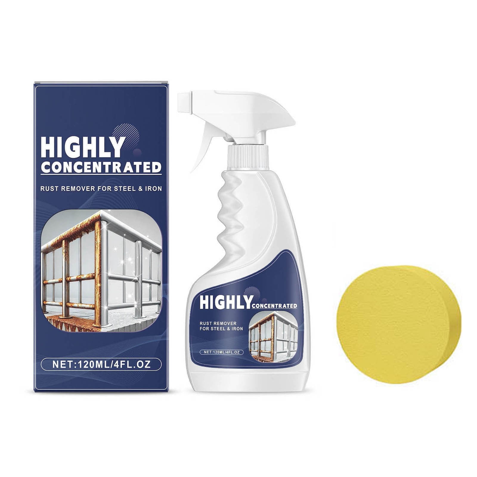 Rust Remover, 120ml Heavy-Duty Metal Cleaner Spray, Fast-Acting Multi ...