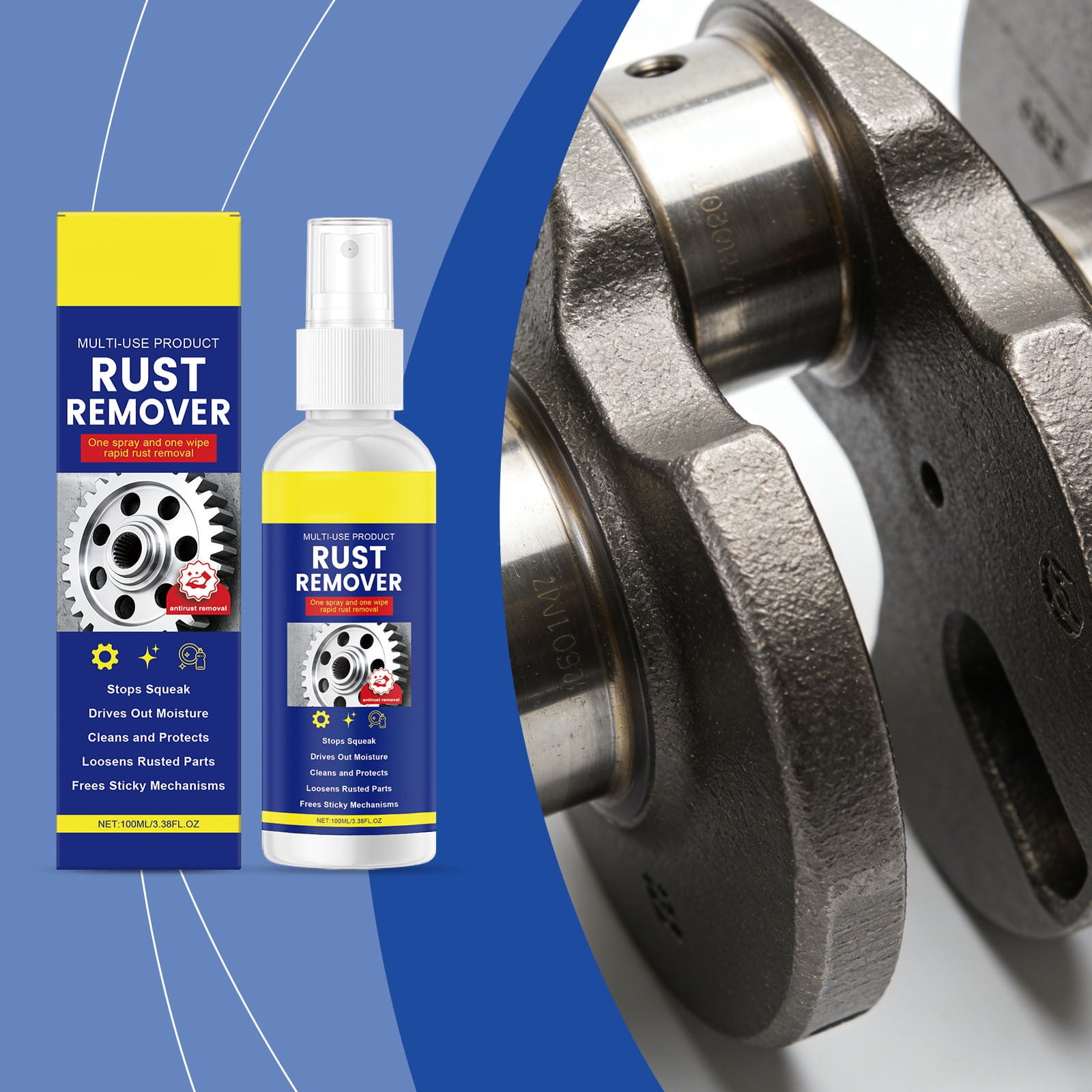 Rust Remover Gel for Metal Cleaning, Heavy Duty Rust Stain Remover ...
