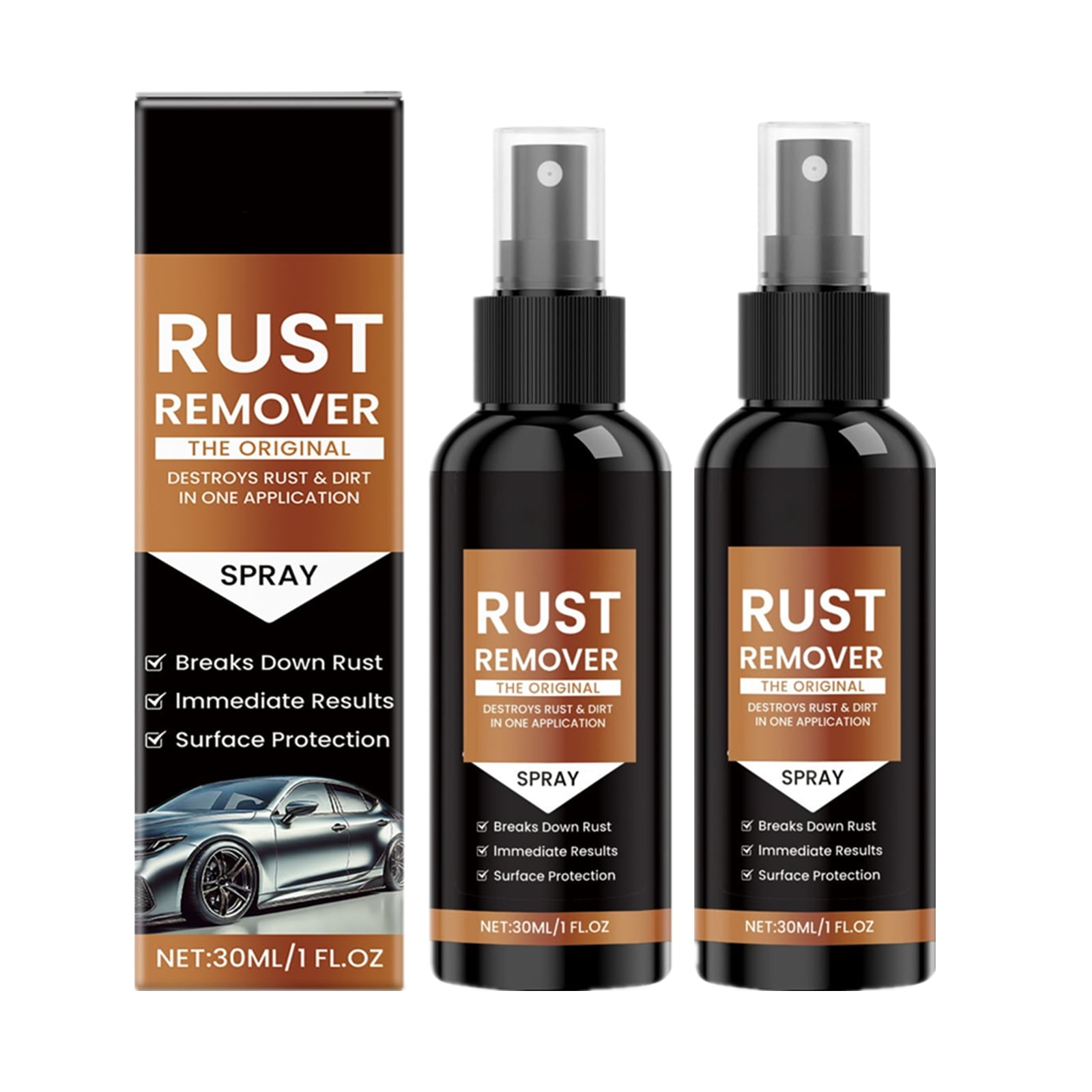 Rust Remover Spray, 2025 Upgrade Rust Remover for Metal, Car Scratch ...