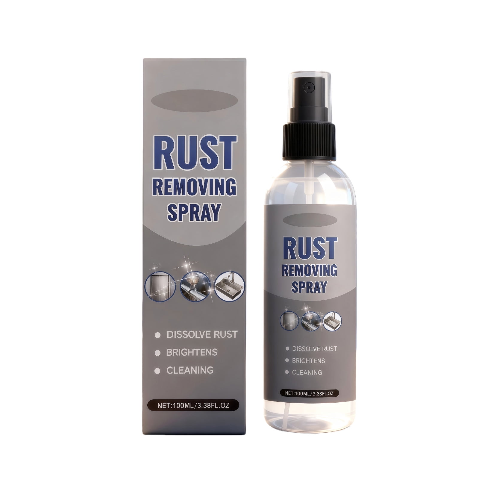 Rust Remover Spray Automotive Rust Removing Spray For Metal Tools Car ...