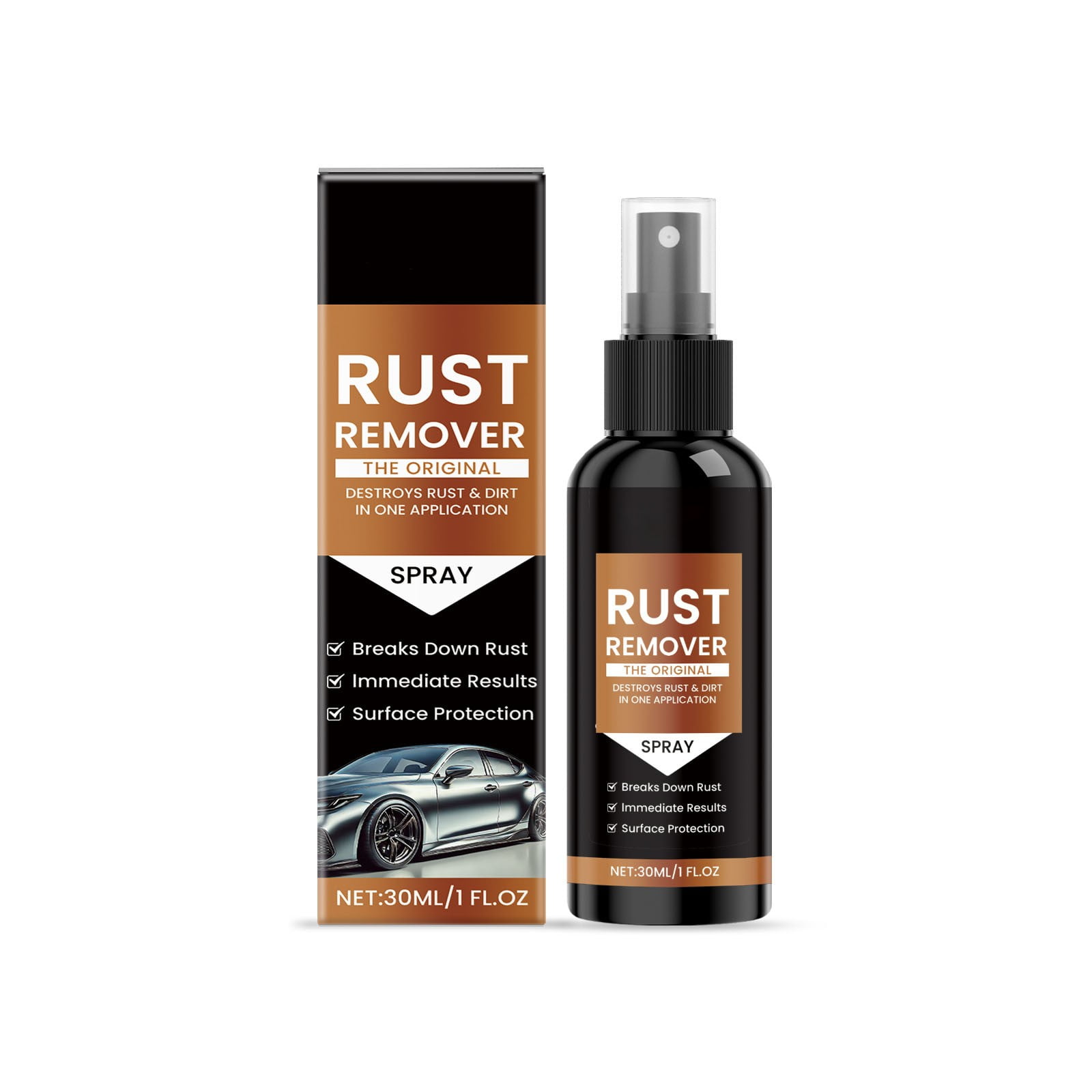 Rust Remover Spray for Cars, Fast-Acting Wheel Rust Dissolver & Metal ...