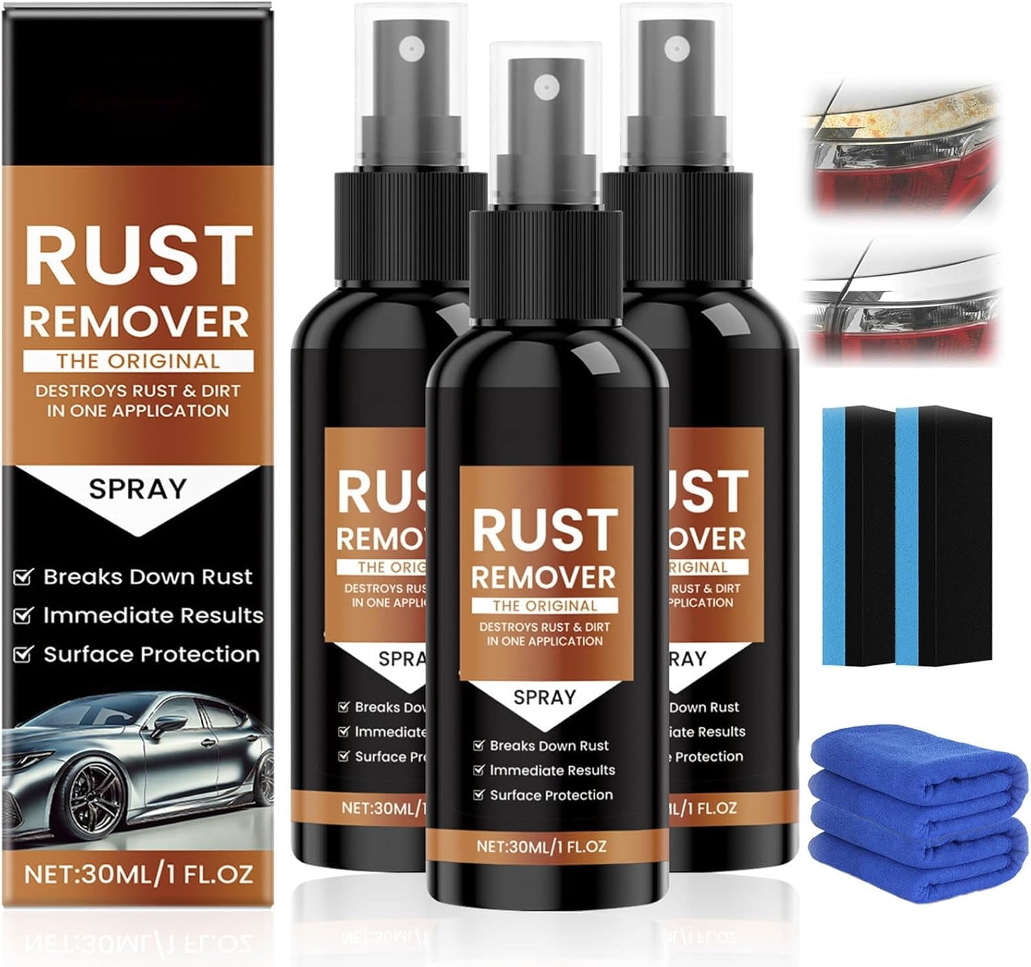 Rust Remover Spray Heavy Duty Metal Cleaner, Upgrade Rust Remover For ...