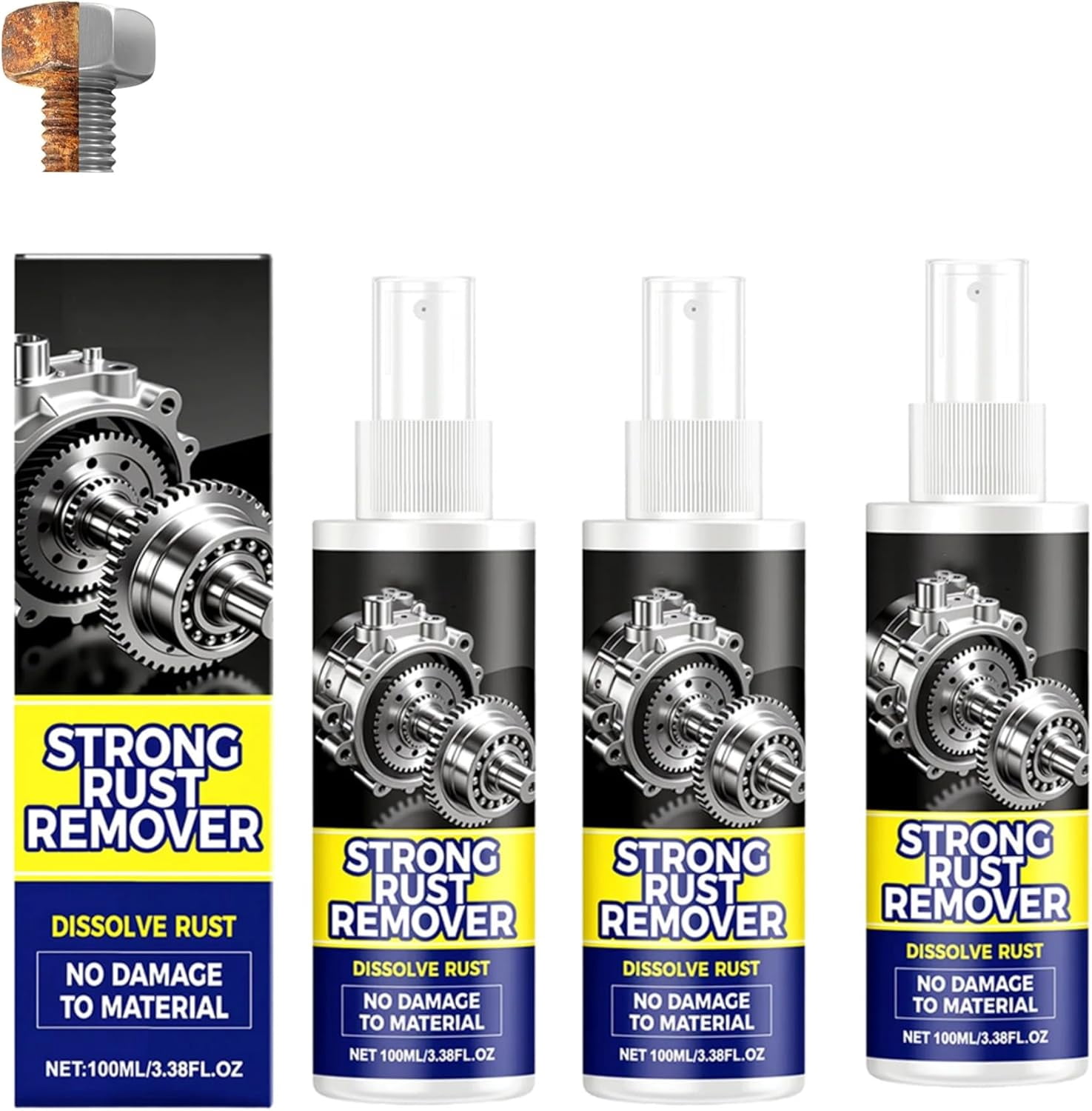 Rust Remover Spray, Heavy Duty Multi-Purpose Metal Cleaner and Rust ...