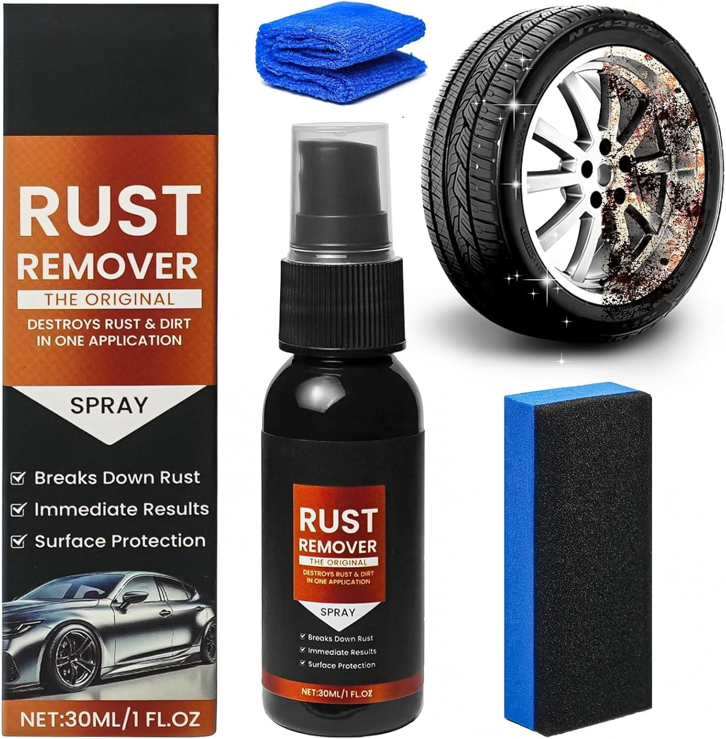 Rust Remover Spray for Metal,Upgrade Heavy Duty Metal Cleaner for ...