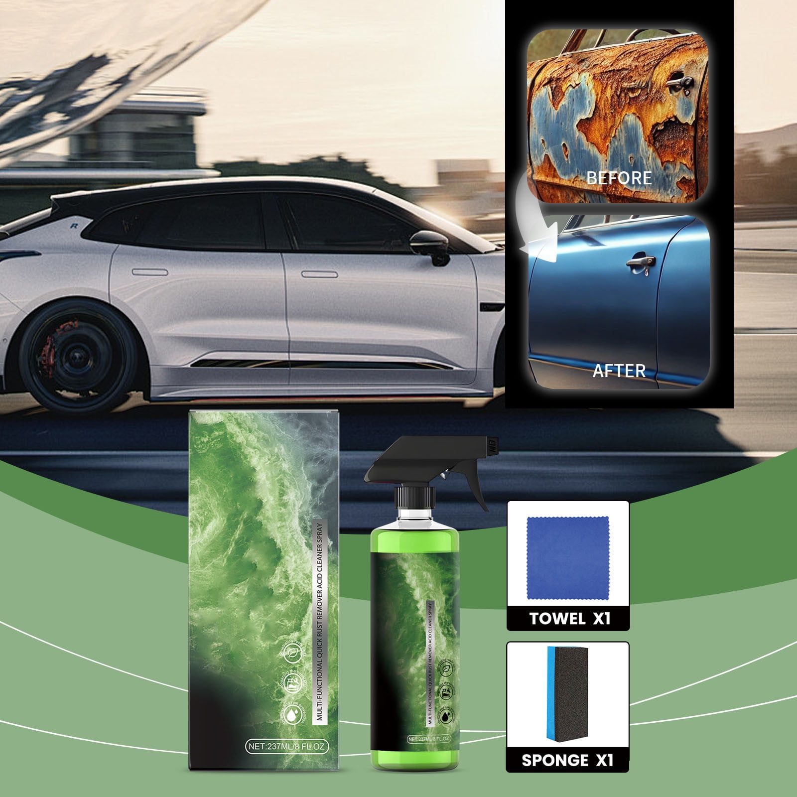 Rust Remover Spray - Multi-Purpose Rust Remover Rust Inhibitor ...