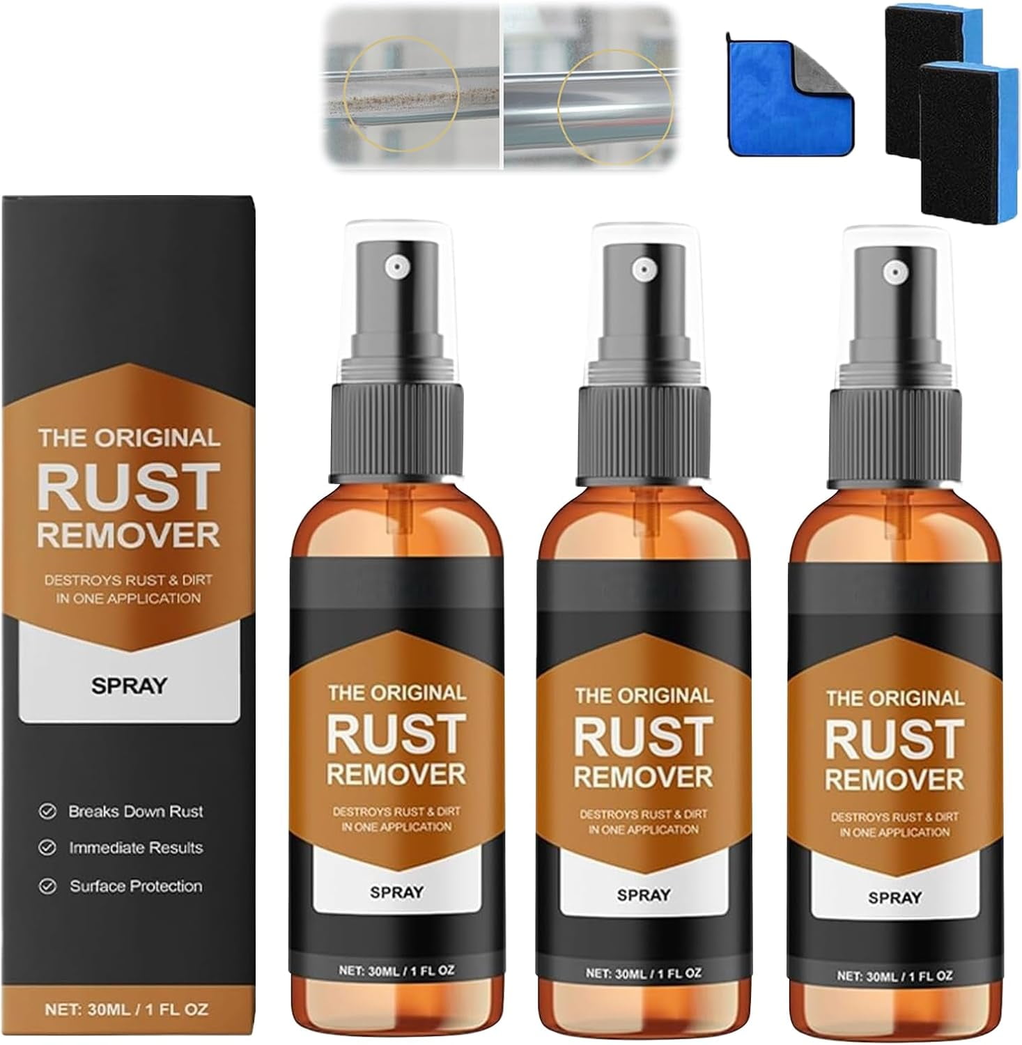 Rust Remover Spray, Rust Remover Spray for Metal, Fast Acting Heavy ...
