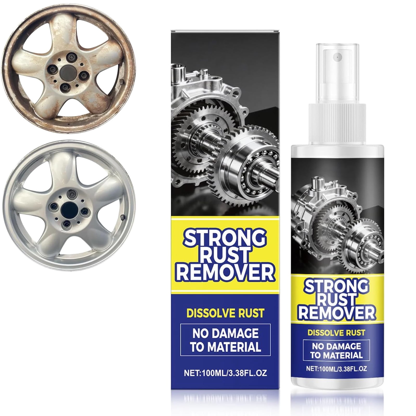 Rust Remover Spray for Metal - 2026 Upgrade Heavy Duty Metal Cleaner ...