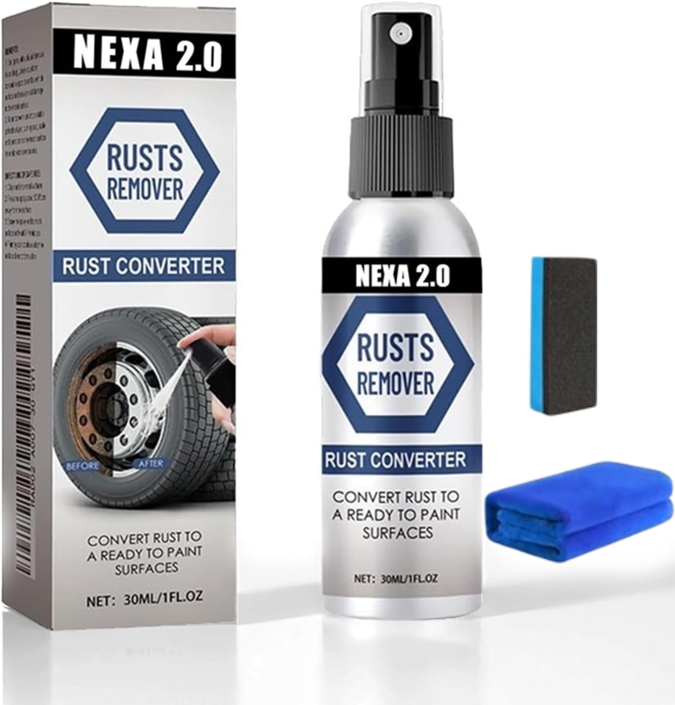 Rust Remover for Metal - Nexa Rust Remover Spray, Nexa 2.0 Anti Rusts Iron Out Spray (1 PCS ...