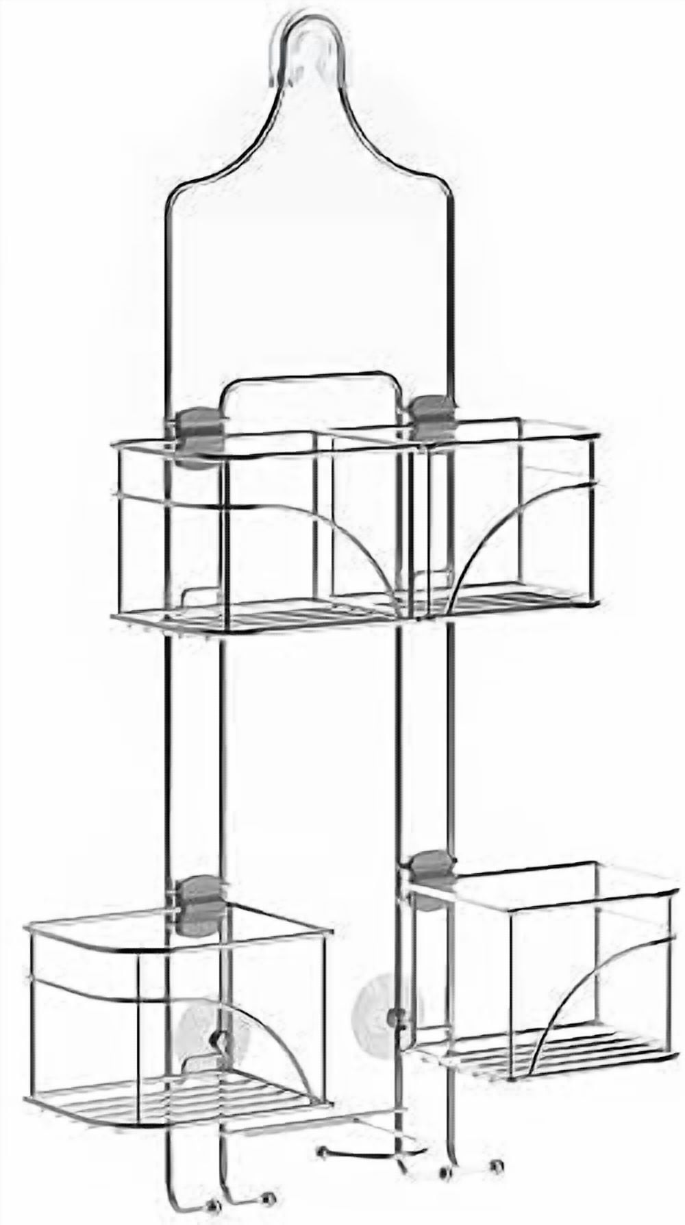 Rust-Resistant Hanging Shower Caddy for Handheld Shower Heads, Over the ...