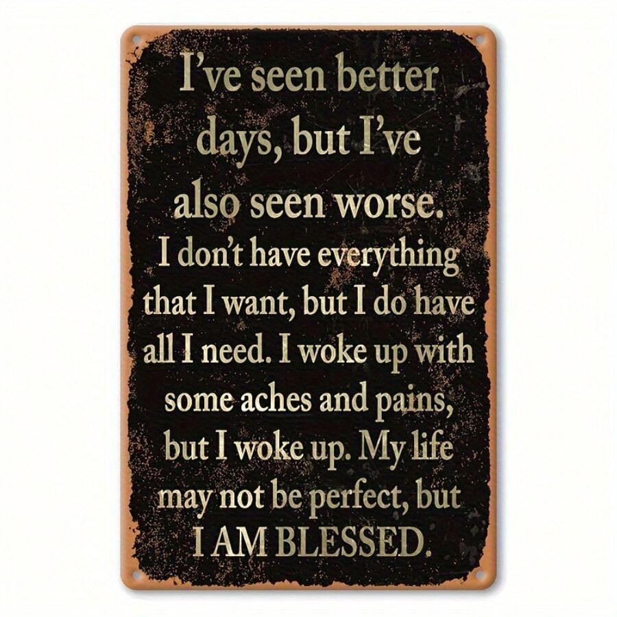 Rust-Resistant Iron Inspirational Quote Metal Sign | Durable Build ...