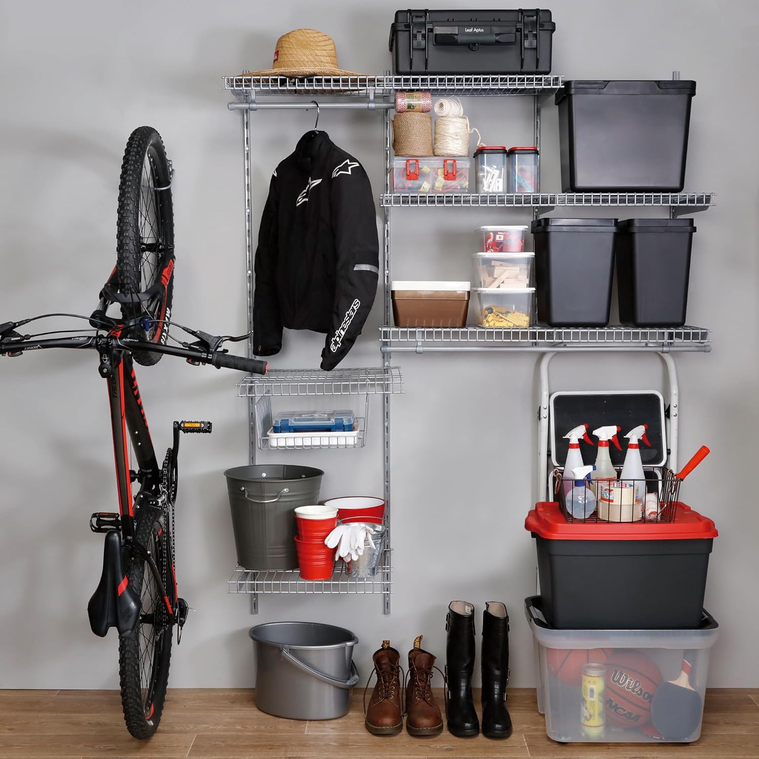 Rust-Resistant Silver Wire Shelving Kit - Expandable 4-7 FT Closet ...