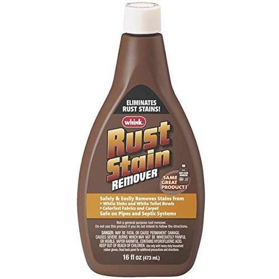 Whink Rust Stain Remover - Concentrated Liquid Laundry Stain Remover ...