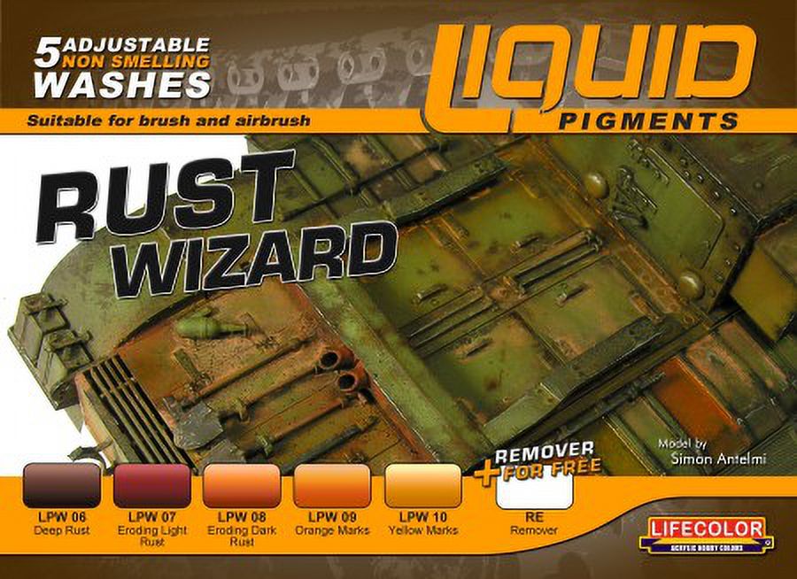 Rust Wizard Weathering Liquid Pigments Set (6 22ml Bottles) - Walmart.com