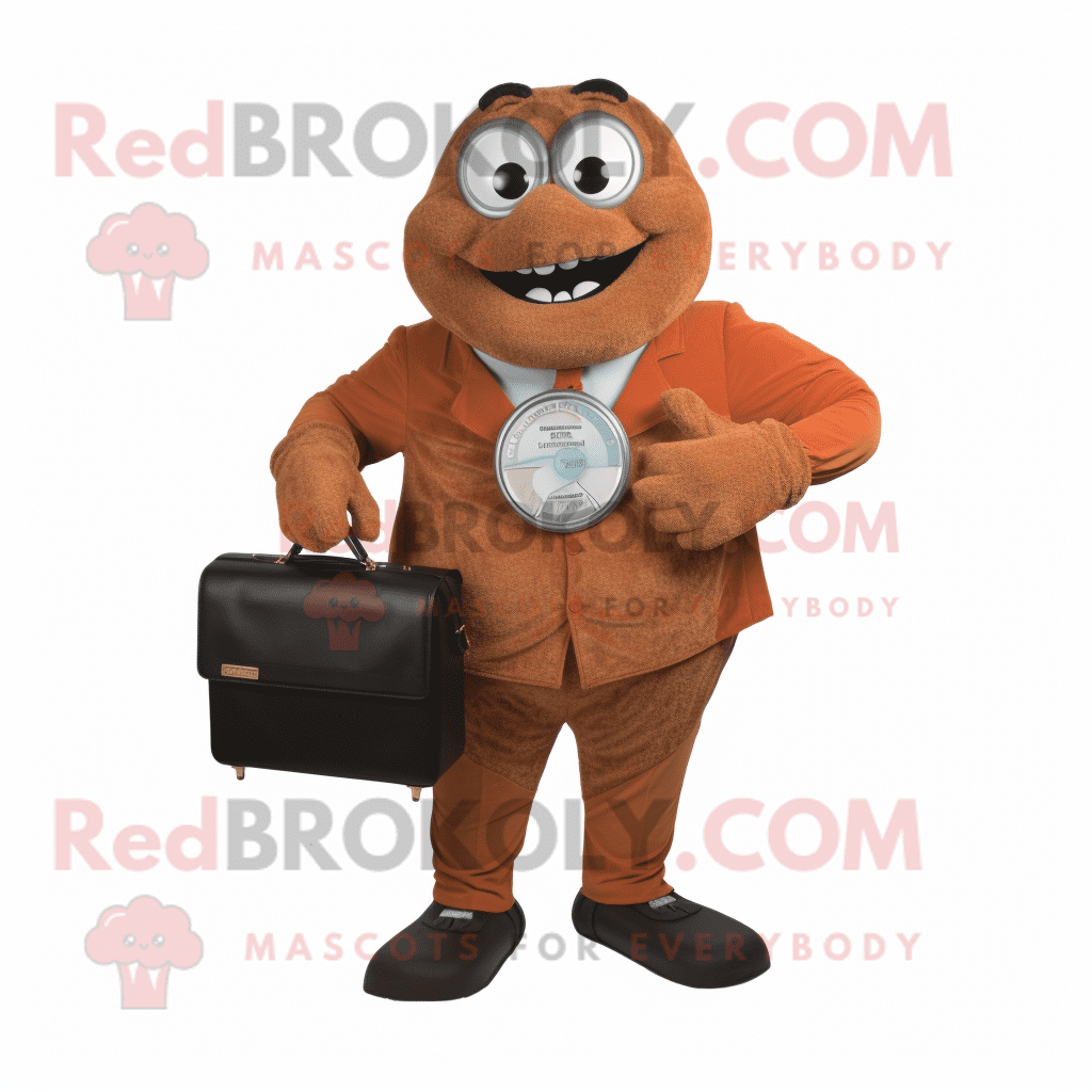 Rust Wrist Watch REDBROKOLY mascot costume character dressed with a ...