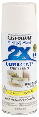 Rust-oleum 2PK Painters Touch 2X 12 OZ Semi-Gloss Ivory Bisquit Spray ...