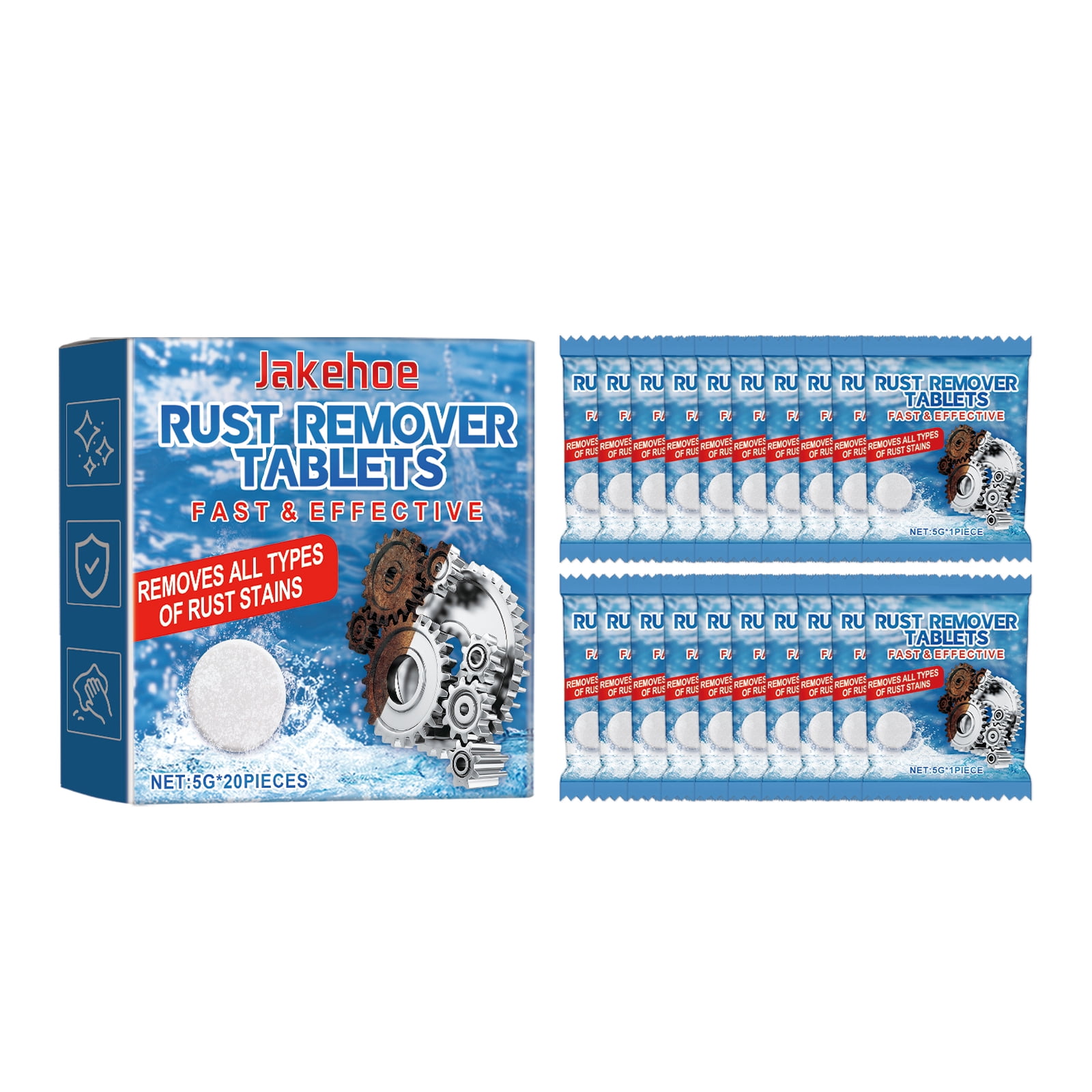 Rust removal and cleaning effervescent tablets multi-effect ...