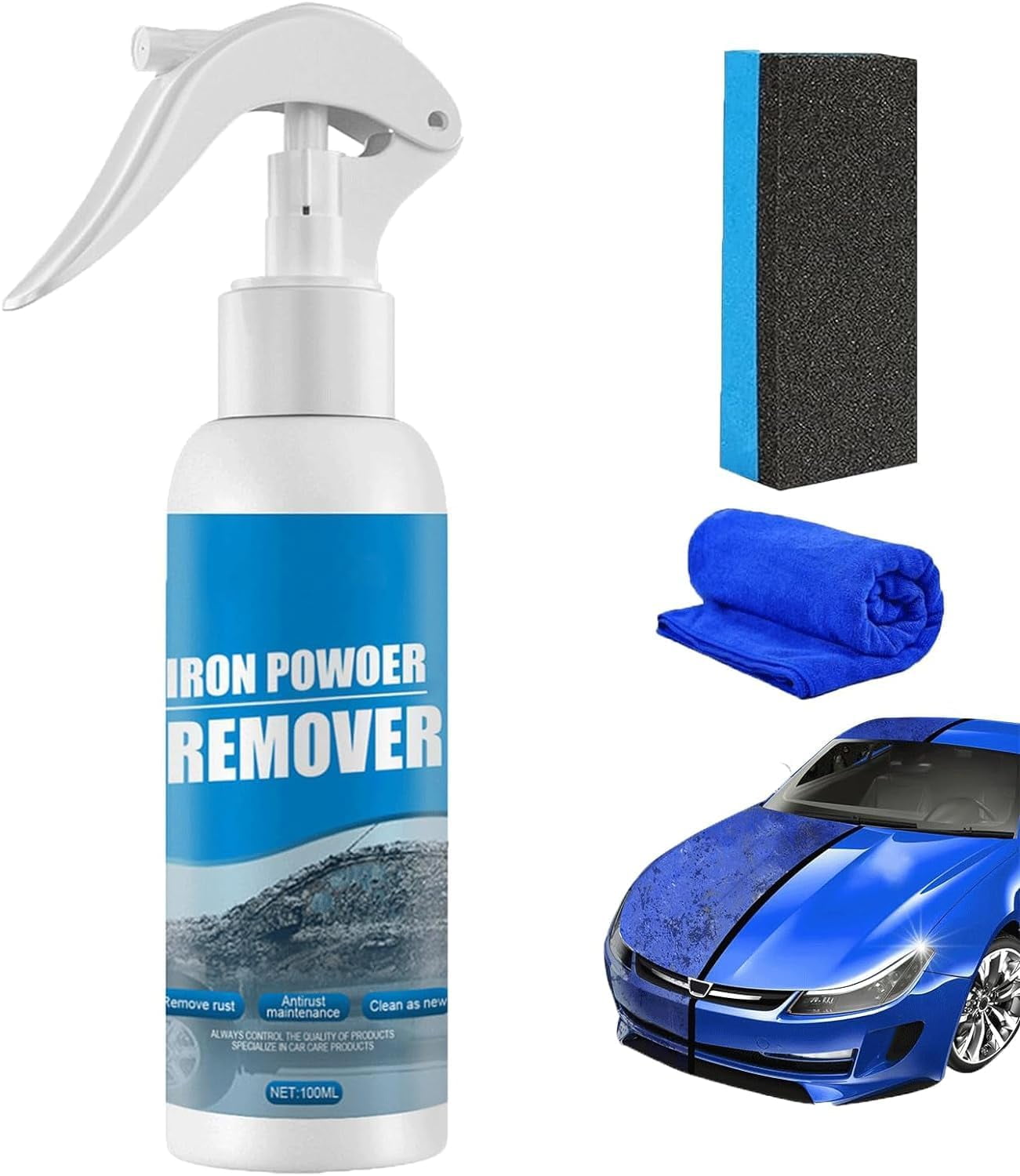 RustVanish Spray-Car Rust Removal Spray, Iron Powder Remover, Multi ...