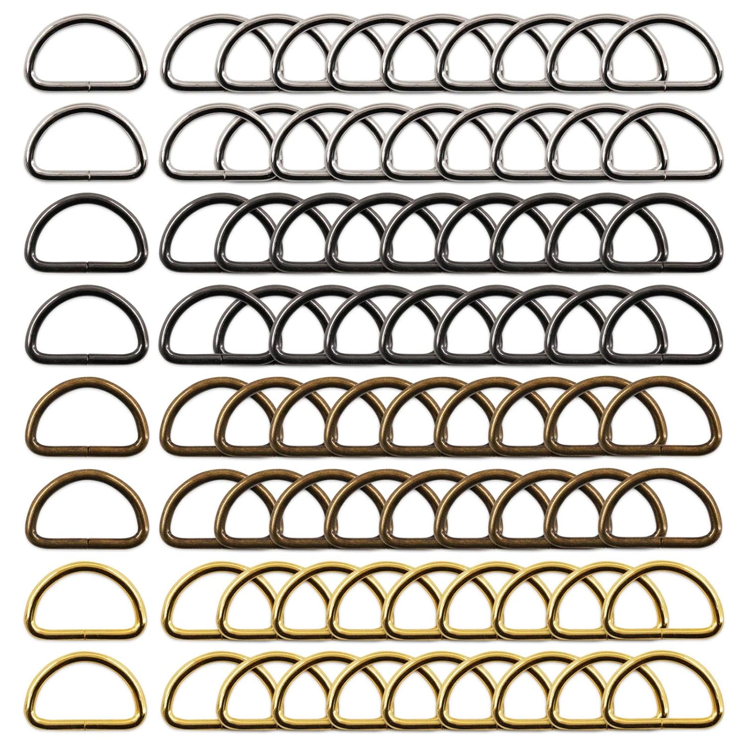 Rustark 1 inch 25mm Metal Belt Buckle Hardware Assortment Webbing Strap ...