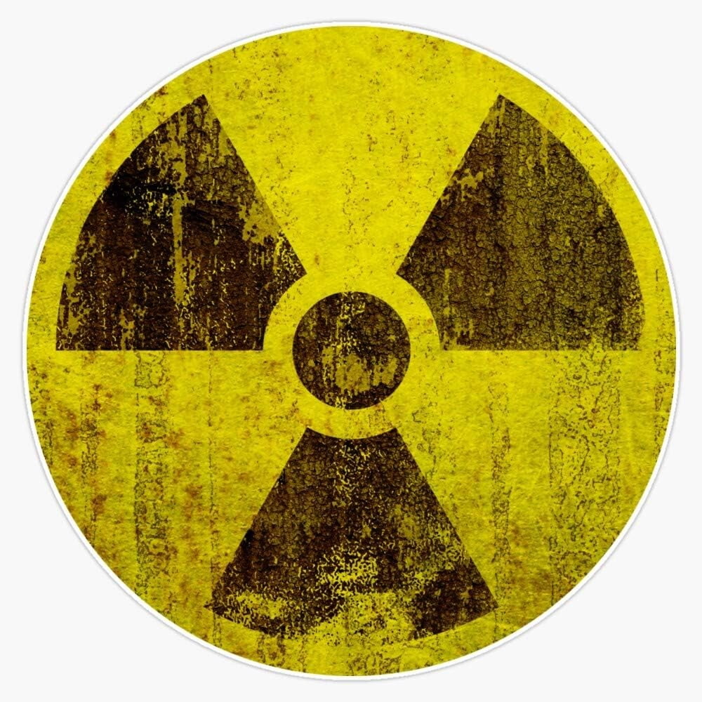 Rusted Radioactive Symbol Vinyl Waterproof Sticker Decal Car Laptop ...