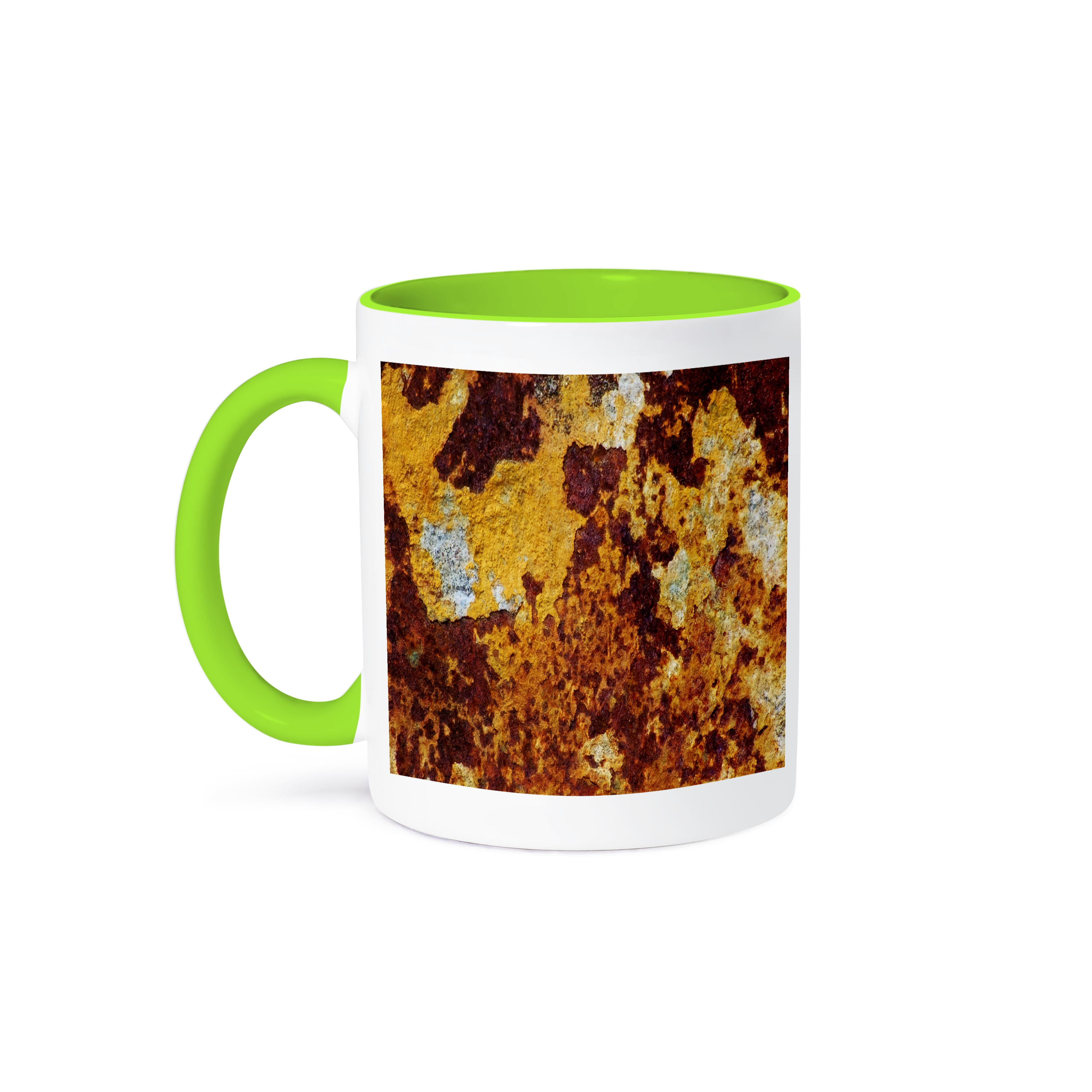 3dRose, Rusted Yellow, Red, and White Distressed Metal Wall, 15oz Two ...