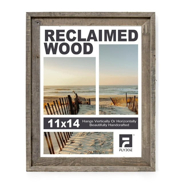 FLYJOE Rustic 11x14 Picture Frame, Reclaimed Barnwood Frame with ...