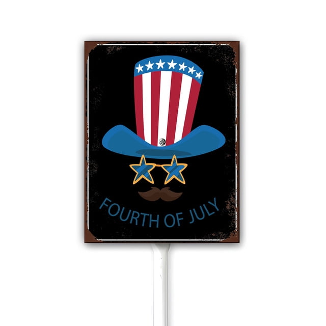 Rustic 4th of July Decorations Yard Signs, Metal Decor for 4th of July ...