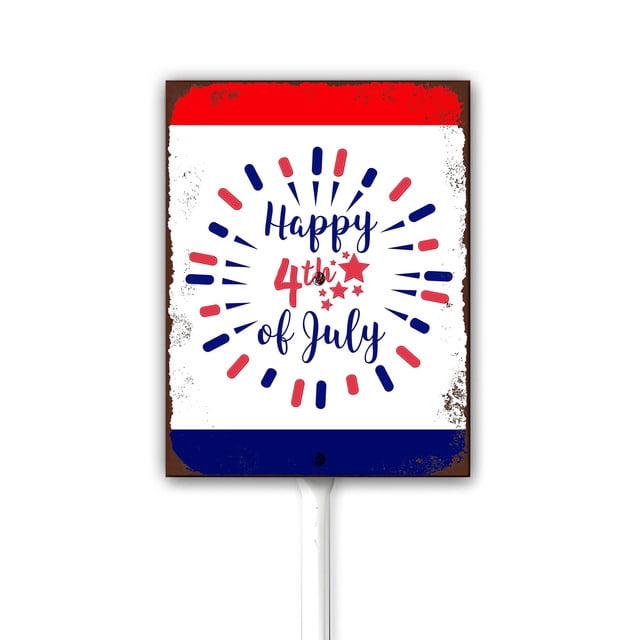 Rustic 4th of July Decorations Yard Signs, Retro 4th of July ...