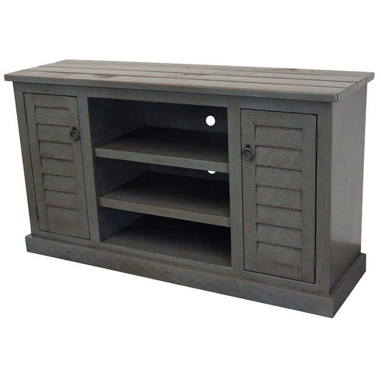 Rustic 57 in. Provincial Shutter TV Stand in Rustic Dark Blue - Walmart.com