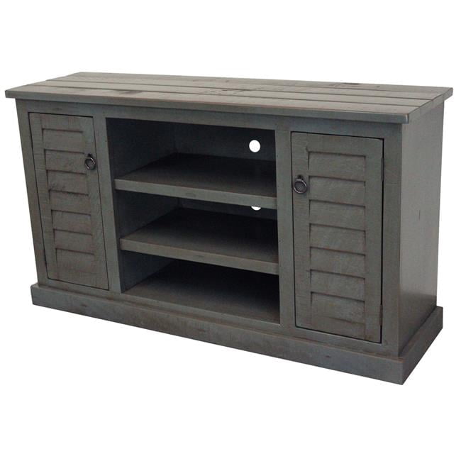 Rustic 57 in. Provincial Shutter TV Stand in Rustic Dark Blue - Walmart.com