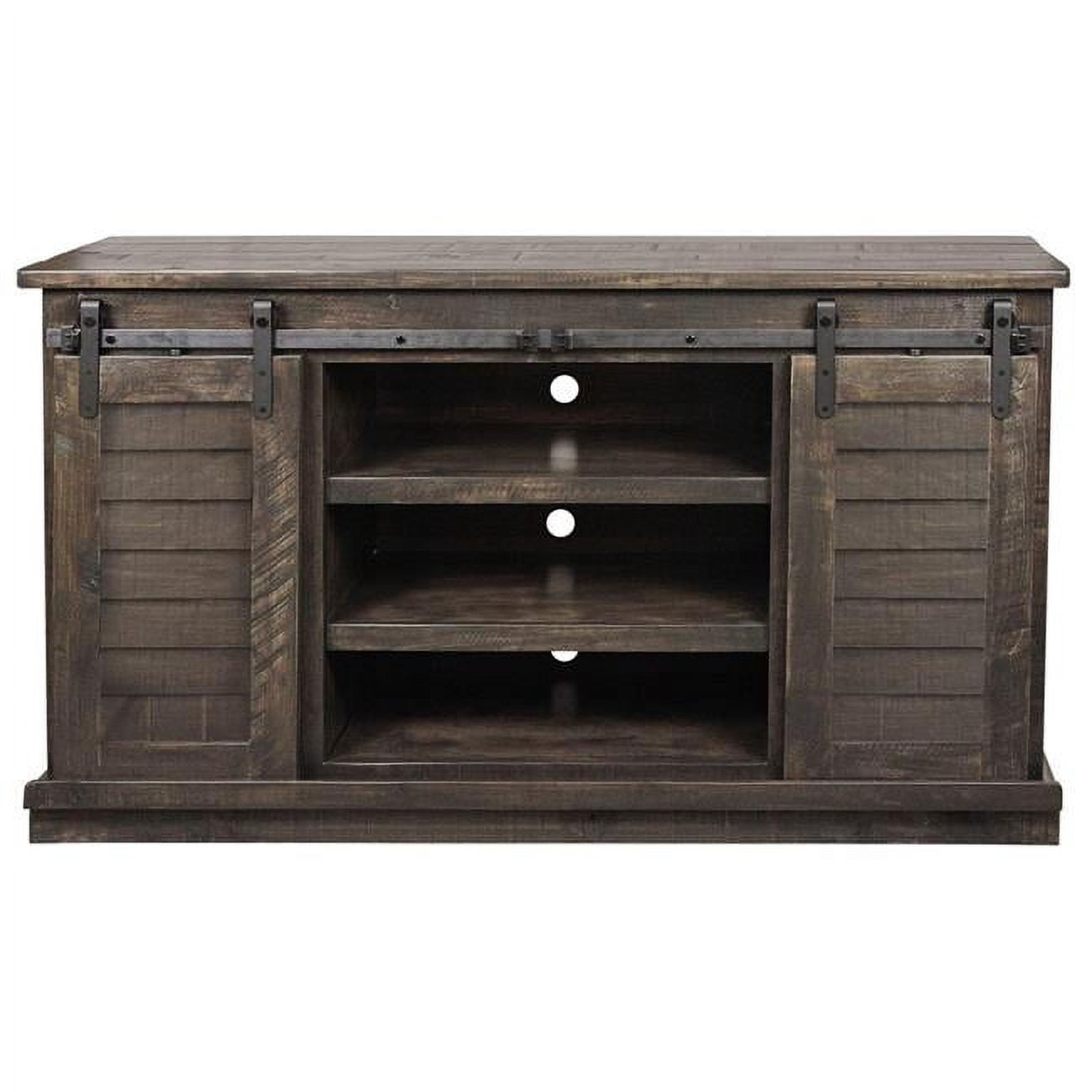 Rustic 57 in. Provincial Shutter TV Stand in Rustic Driftwood - Walmart.com