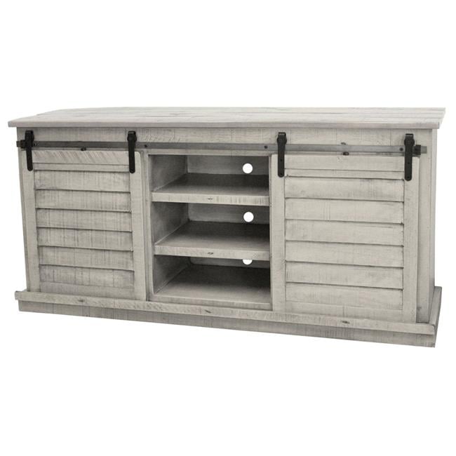 Rustic 58 in. Quaint Shutter TV Stand in Rustic Dela Verria - Walmart.com