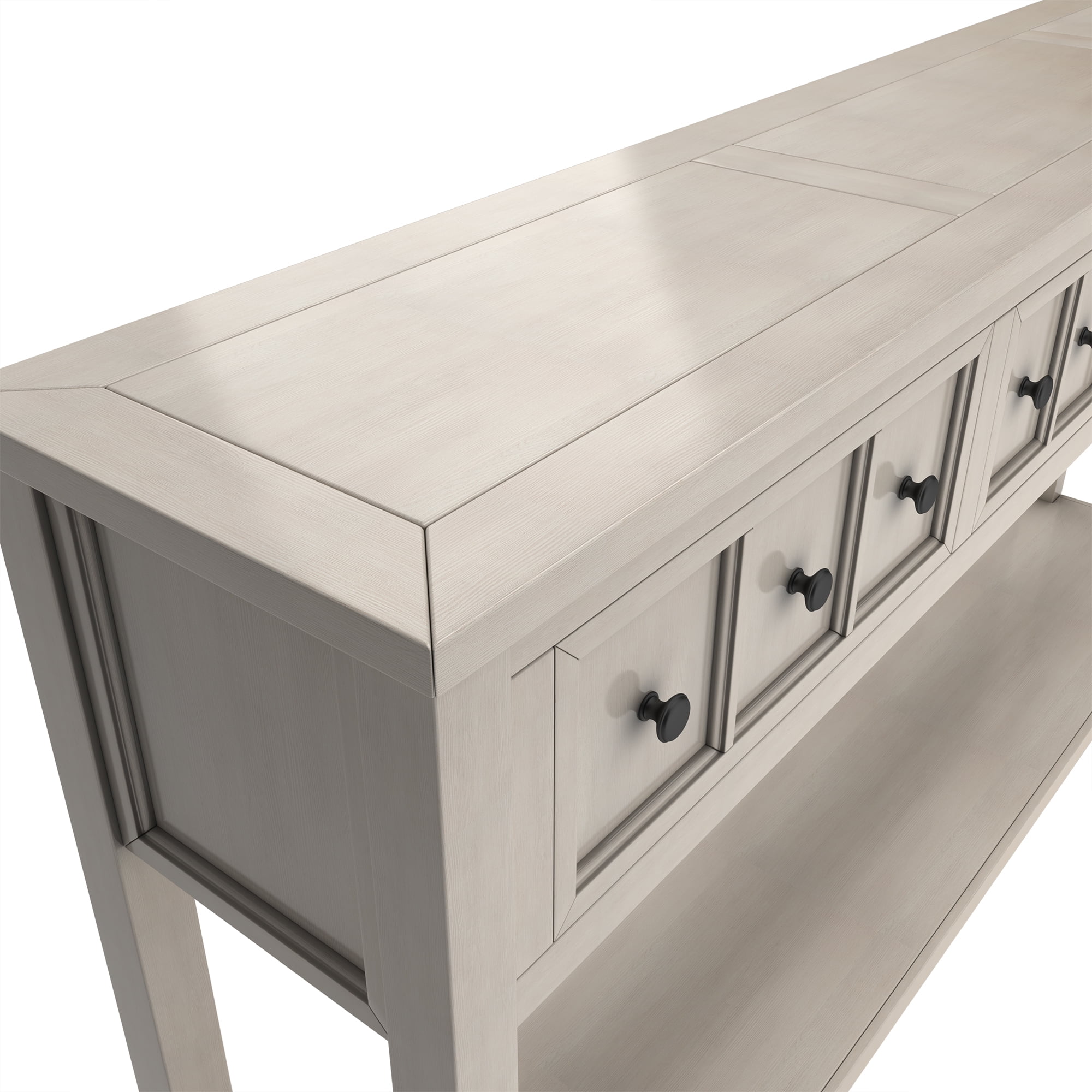 Rustic 60 Entryway Console Table with 2 Drawer Sizes and Bottom Shelf ...