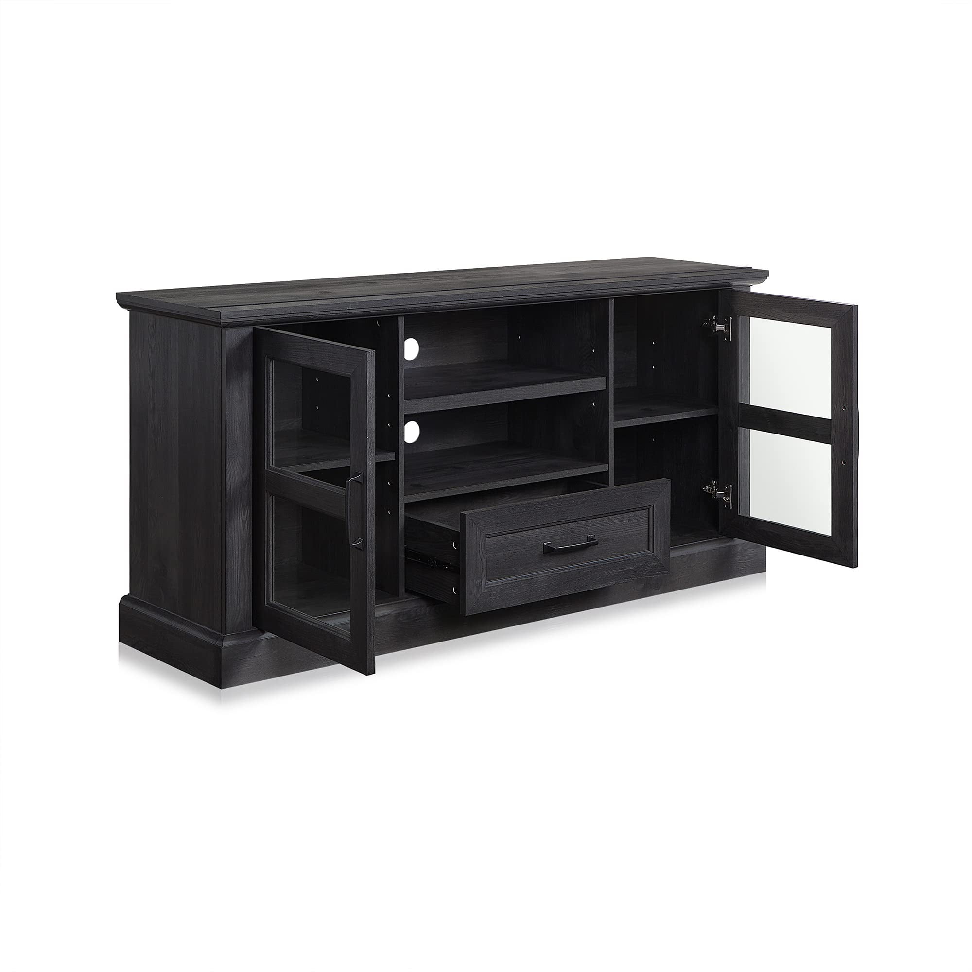Rustic 62 Inch Modern TV Stand Fits TVs Up to 70 Inch, Storage ...