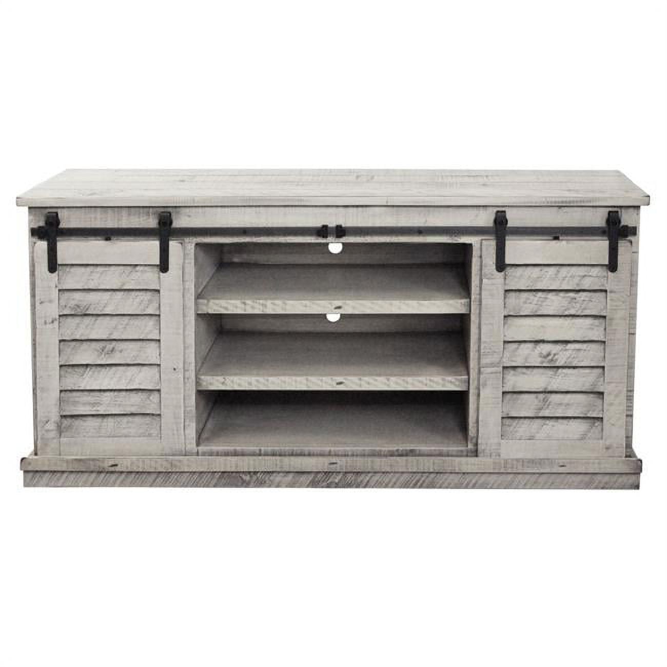 Rustic 68 in. Provincial Shutter TV Stand in Rustic Dela Verria ...