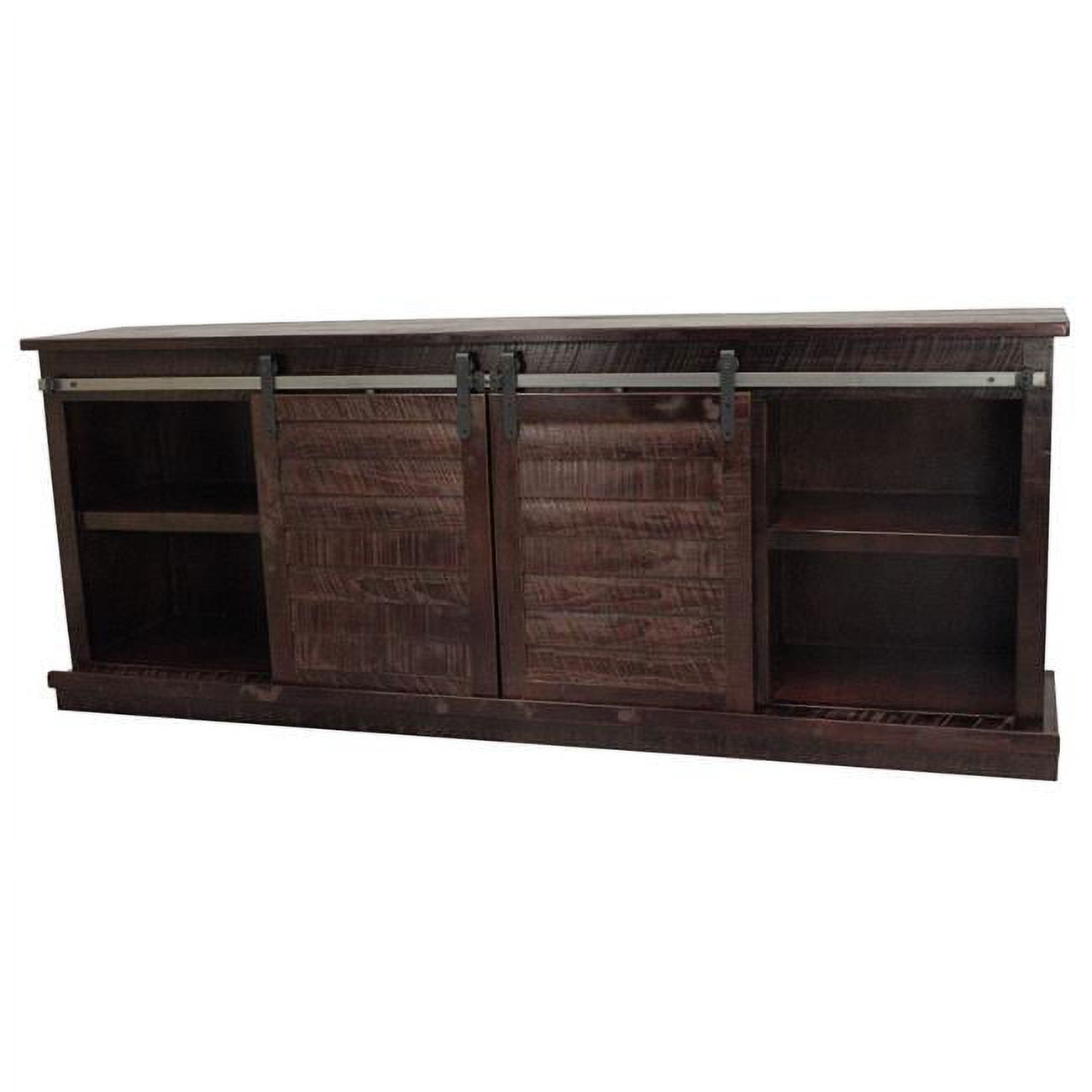 Rustic 82 in. Provincial Shutter TV Stand in Caribbean Rum - Walmart.com