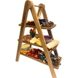 Hammont Acacia Wood 3 Tiered Serving Tray Elegant Hosting Essential for ...