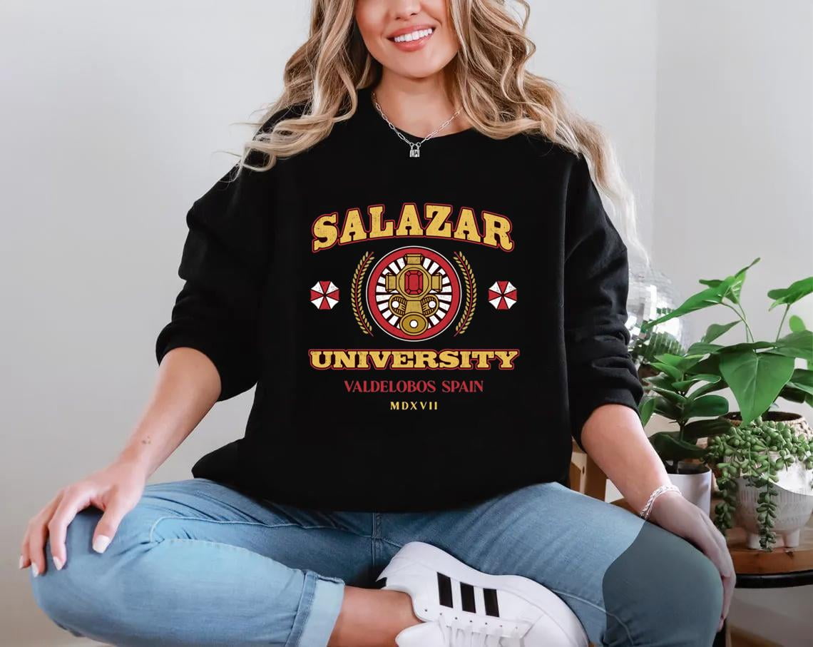 Rustic Academic Sweatshirt with Old Spanish Village Emblem Style, for ...