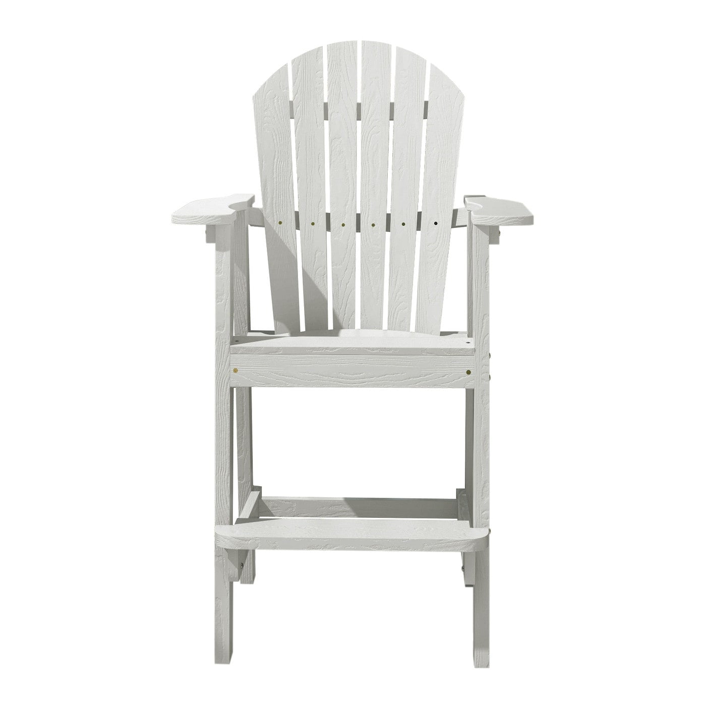 Rustic Adirondack Chairs Outdoor BarStools with Hight Back Design White ...