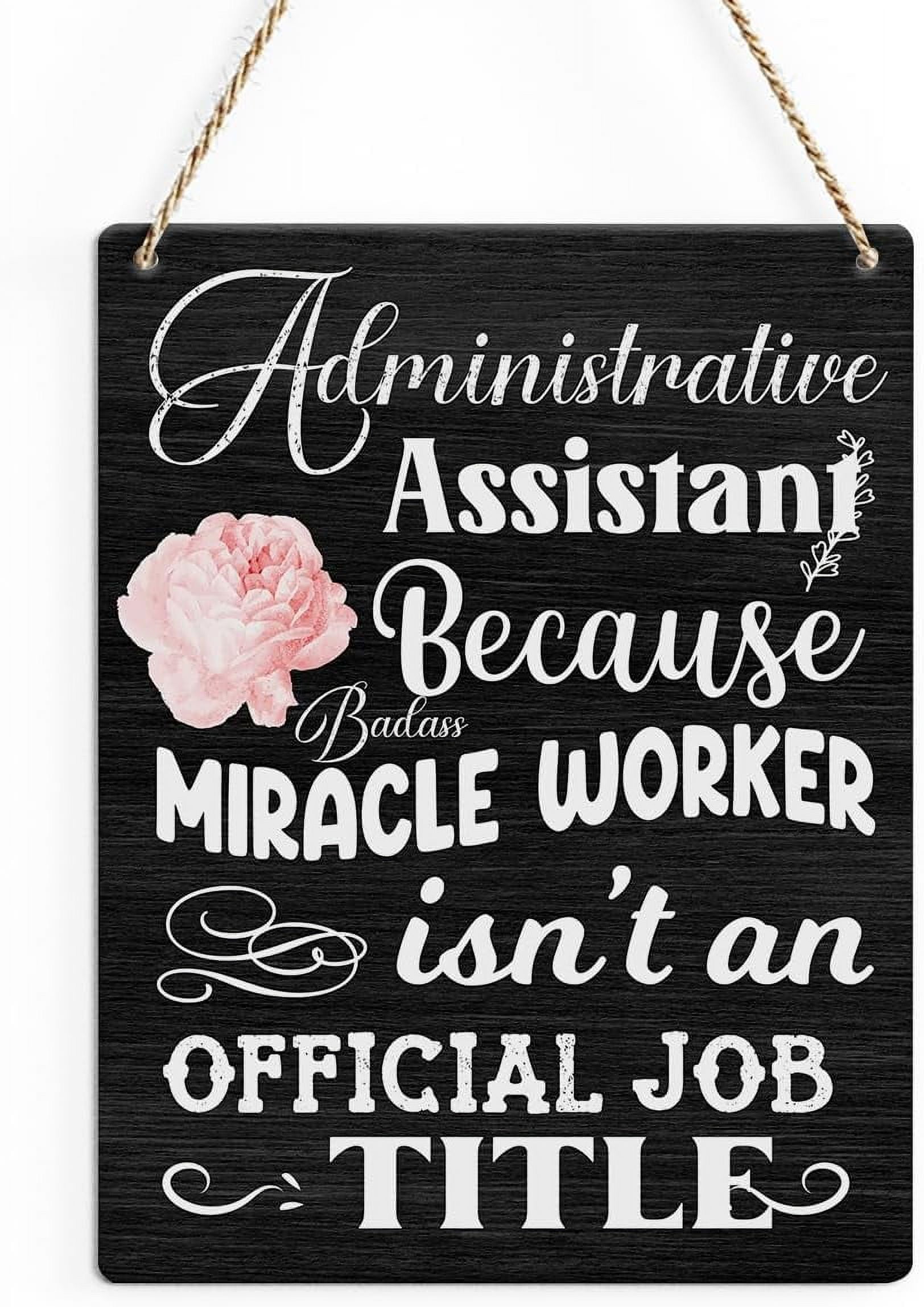 Rustic Administrative Assistant Wood Decor Sign, Administrative ...
