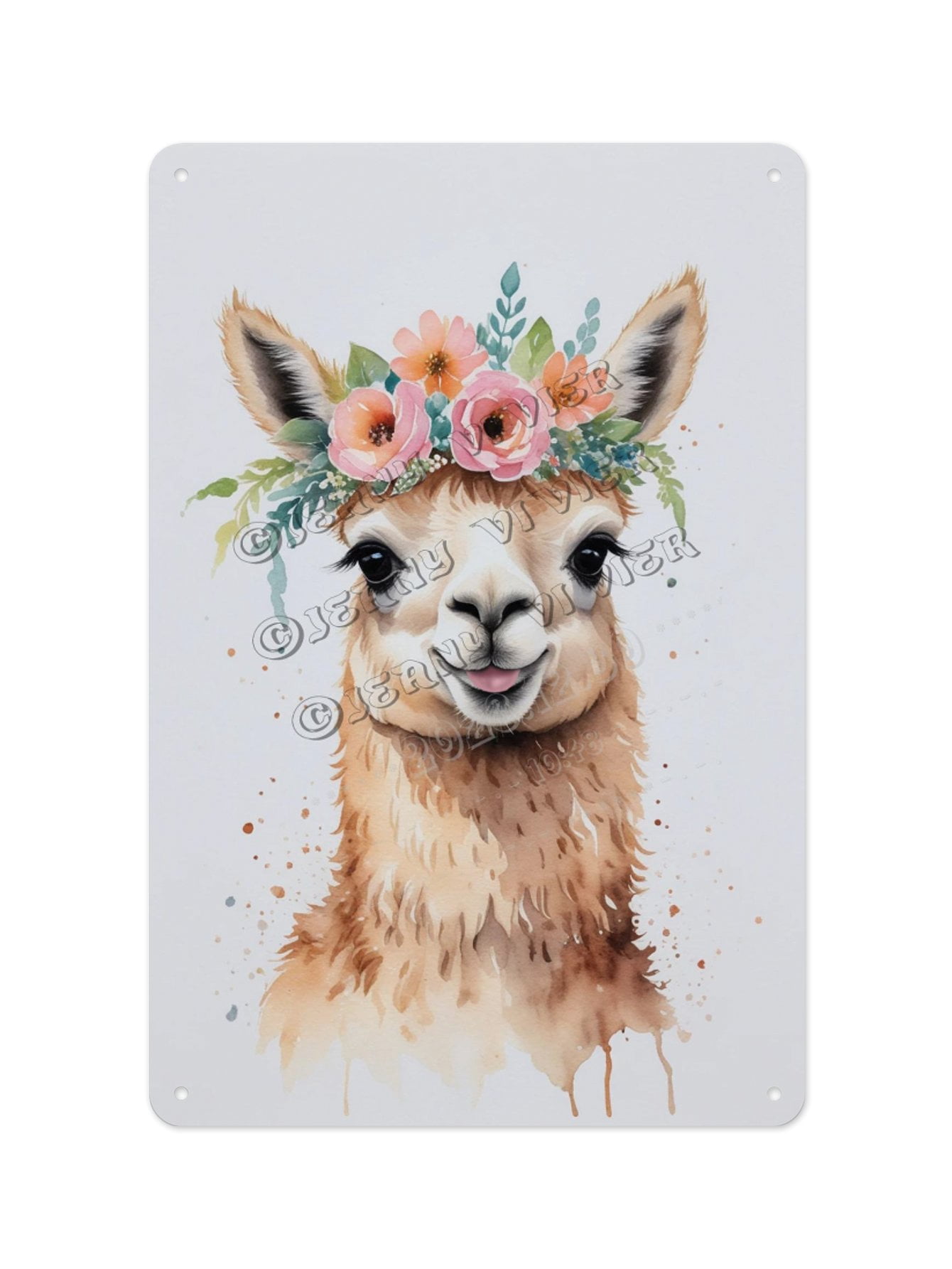 Rustic Aluminum Sign, 8 x 12 Inches, Cute Alpaca Sign,For Living Room ...