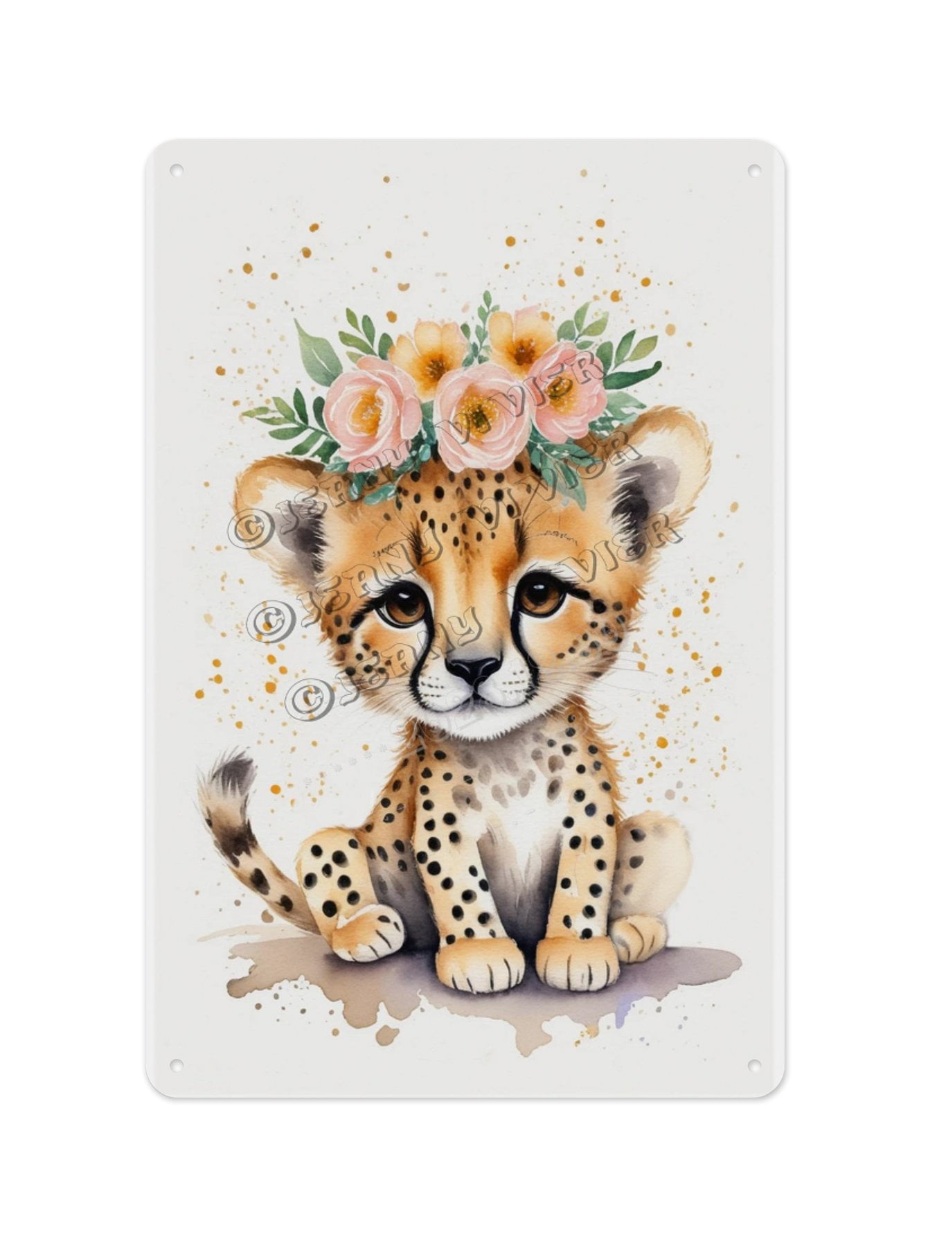 Rustic Aluminum Sign, 8 x 12 Inches, Funny Cheetah Sign,For Living Room ...