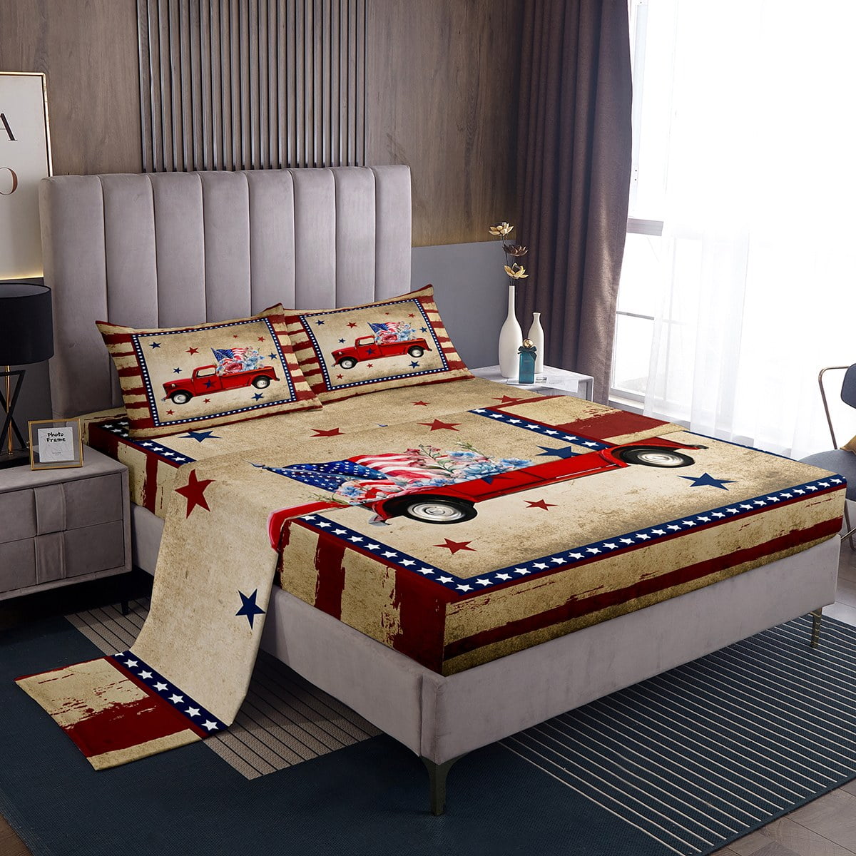 Rustic American Flag Sheet Set Democratic Freedom American Style Sheets ...