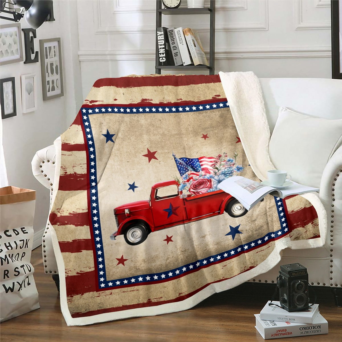 Rustic American Flag Throw Blanket Democratic Freedom American Style ...